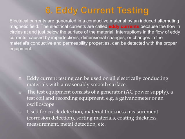 Eddy current testing | PPTX