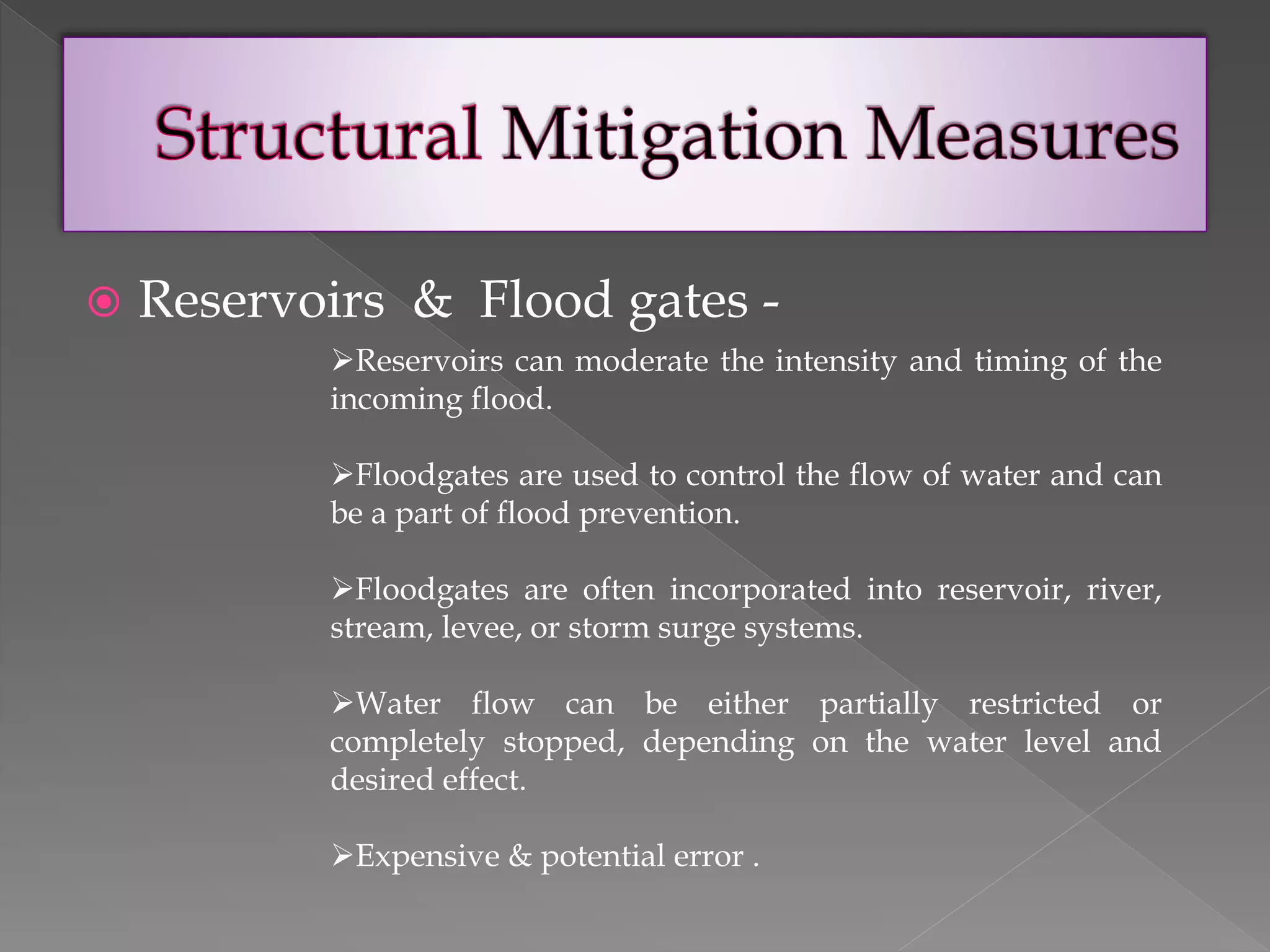 types of flood & flood mitigation/management techniques - damages | PPTX | Geography | Science