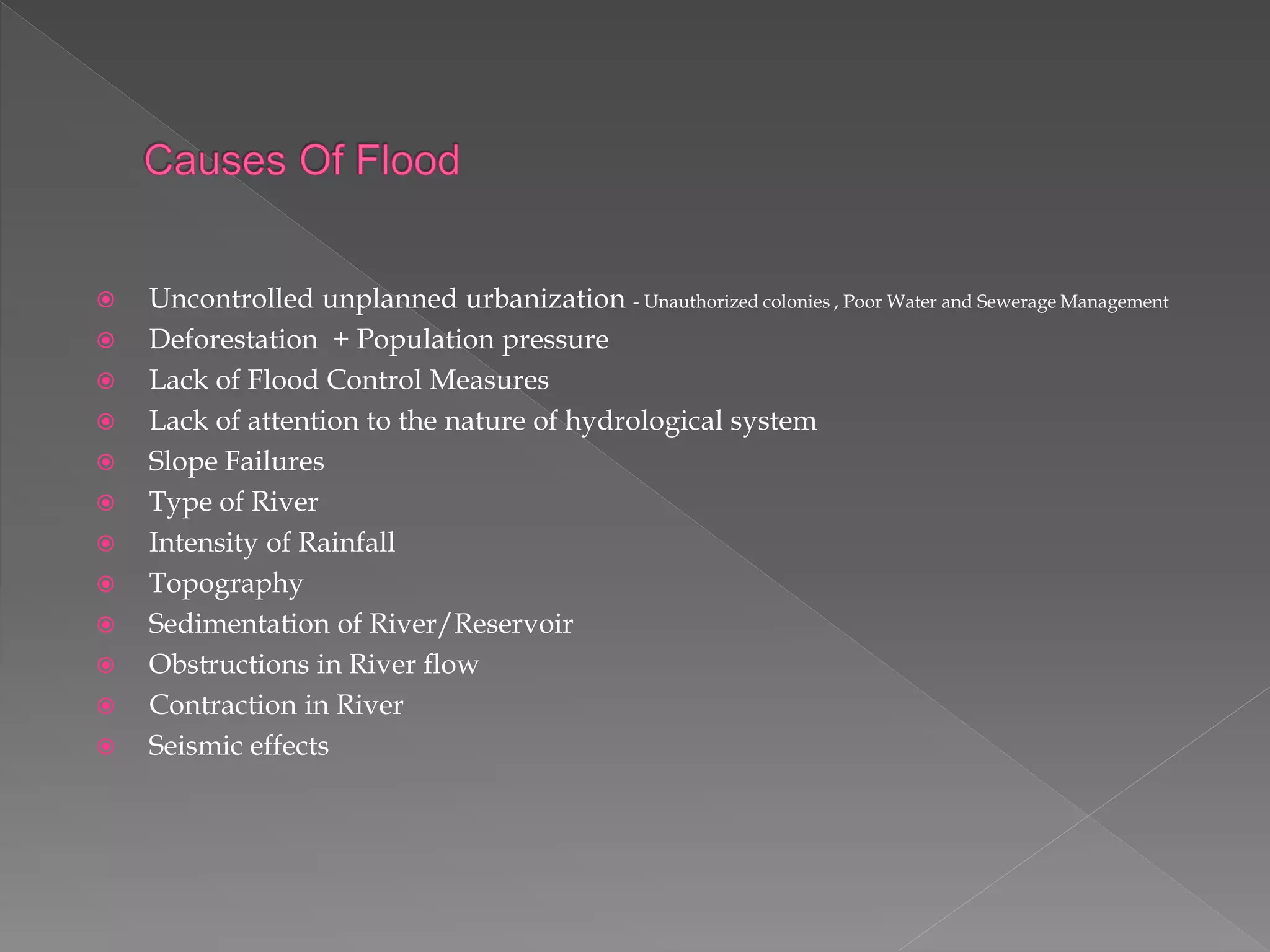 types of flood & flood mitigation/management techniques - damages | PPTX | Geography | Science