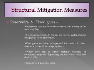 types of flood & flood mitigation/management techniques - damages | PPTX