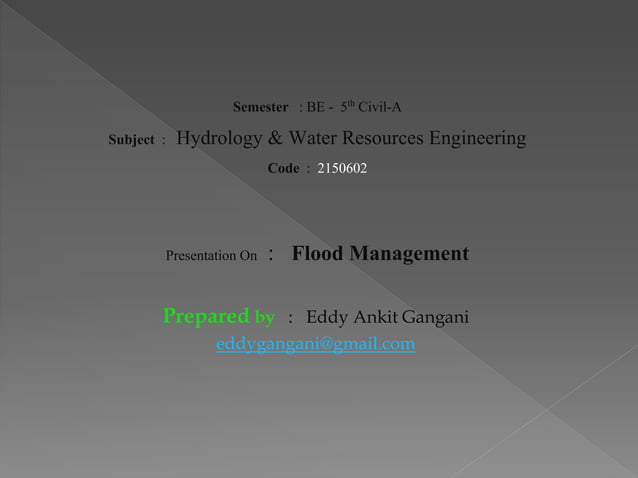 types of flood & flood mitigation/management techniques - damages | PPT