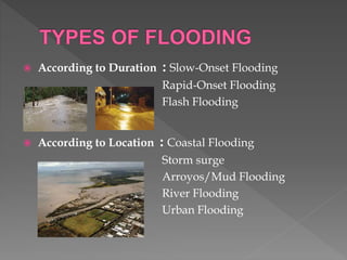 types of flood & flood mitigation/management techniques - damages | PPTX | Geography | Science