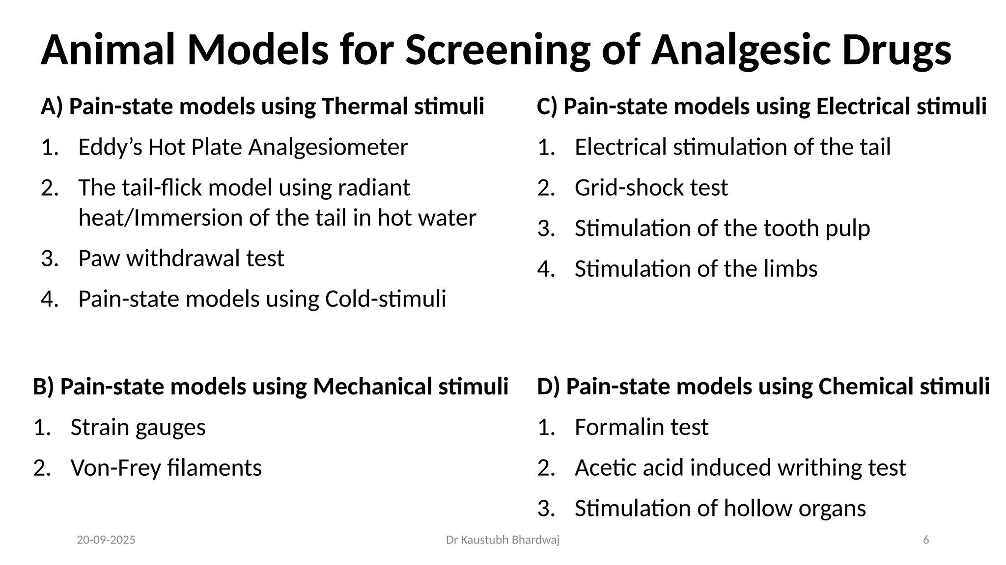 Eddy Hot Plate Analgesiometer - Standard Operating Procedure and ...