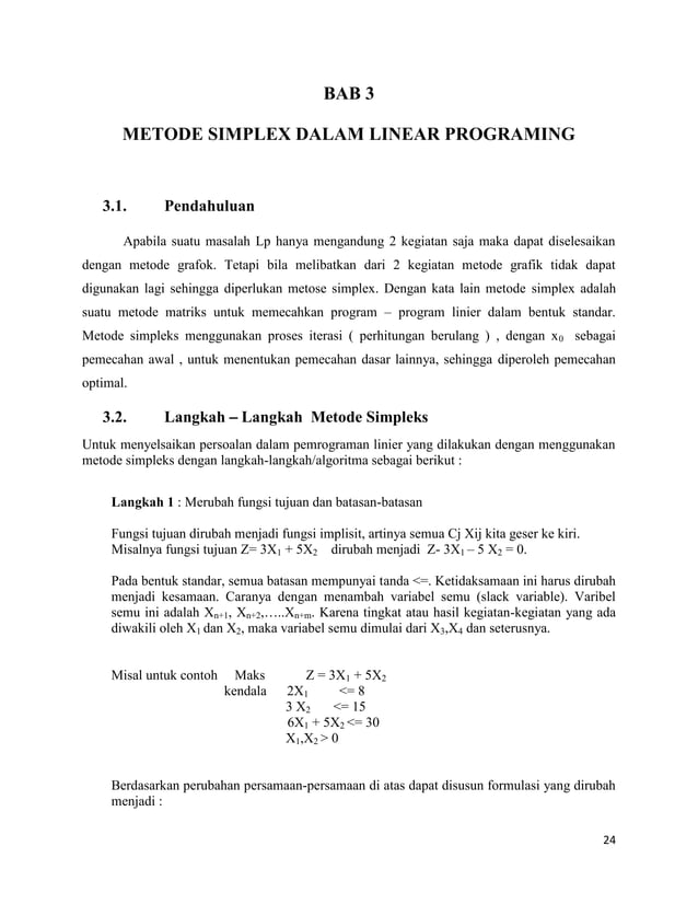 RANGKUMAN DASAR – DASAR OPERATIONS RESEARCH EDISI 2 SEBAGAI TUGAS MATA KULIAH RISET OPERASI | PDF