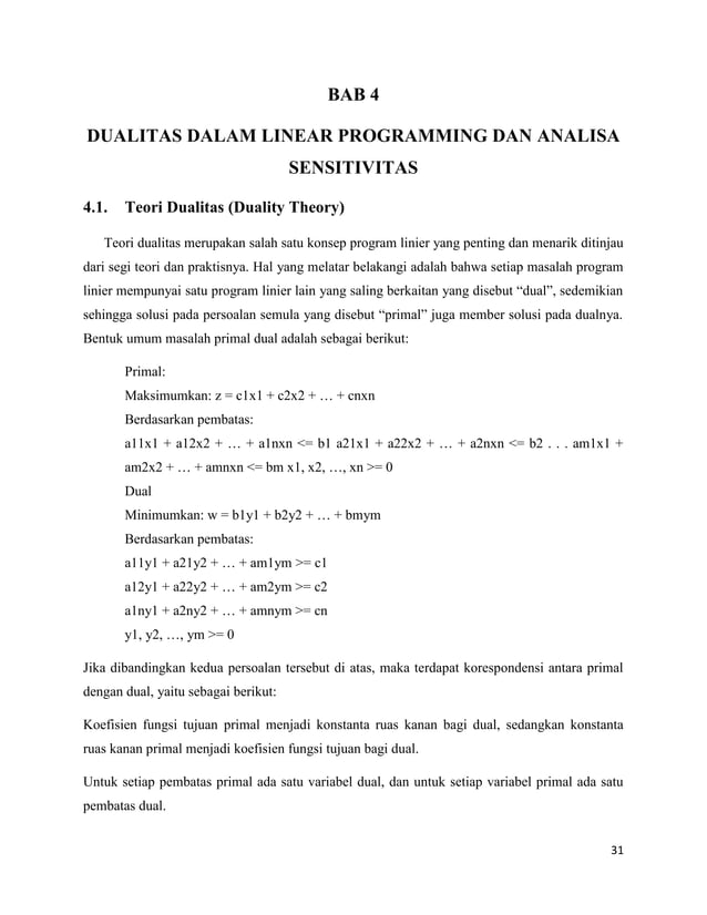 RANGKUMAN DASAR – DASAR OPERATIONS RESEARCH EDISI 2 SEBAGAI TUGAS MATA KULIAH RISET OPERASI | PDF
