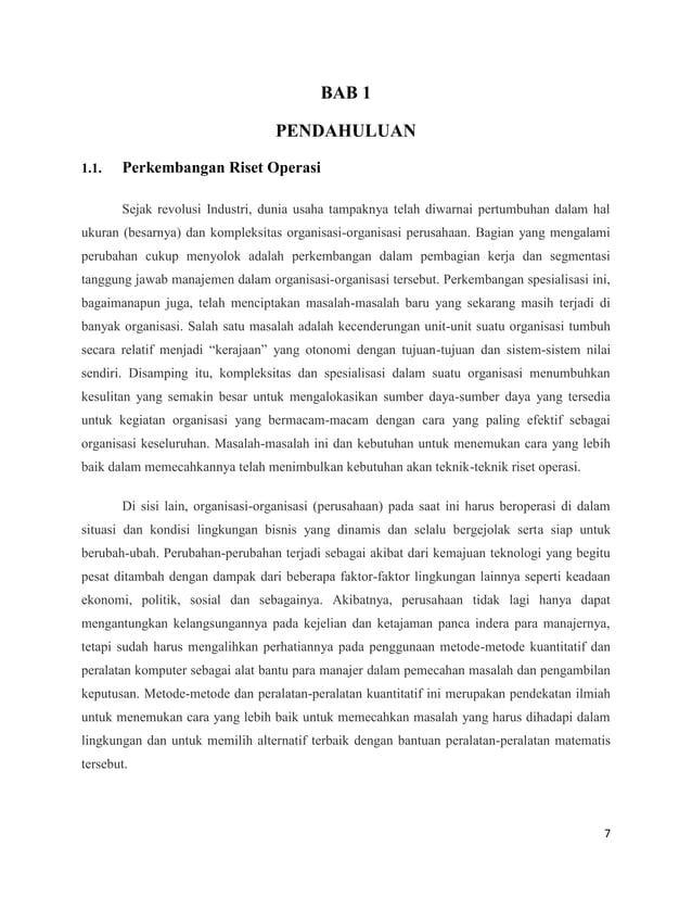 RANGKUMAN DASAR – DASAR OPERATIONS RESEARCH EDISI 2 SEBAGAI TUGAS MATA KULIAH RISET OPERASI | PDF