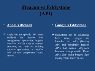 Eddystone vs i beacon | PPT