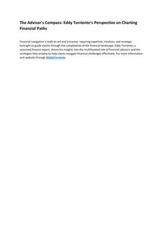 Eddy Torriente's Perspective on Charting Financial Paths.docx