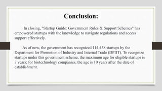 Entrepreneurship development ppt on startups | PPTX