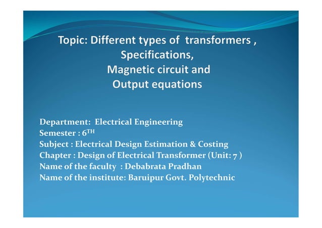 EDEC_Design of Transformer_part-1.pdf