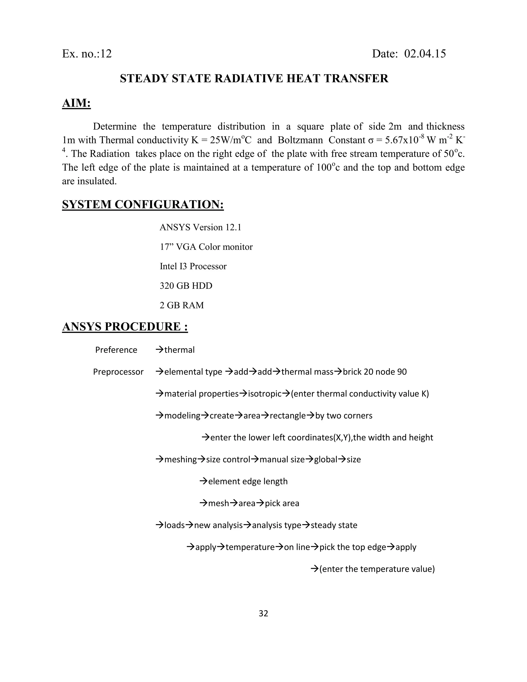 ED7211 ANSYS lab_manual | PDF