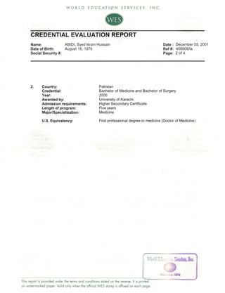 MBBS-Credential Evaluation-WES | PDF