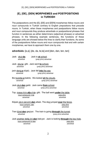 [E], [de], [den] morphemes and postpositions in turkish signed | PDF