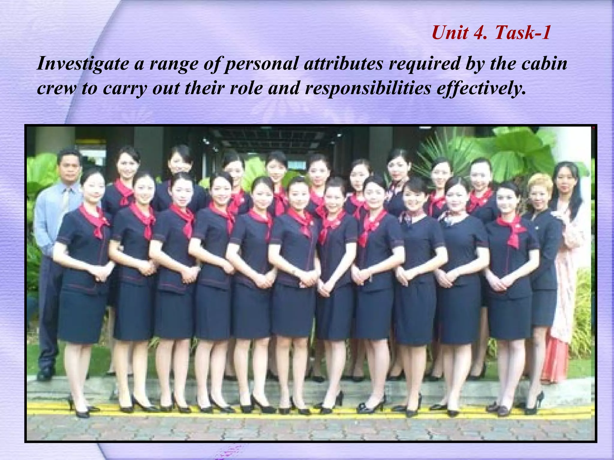 Aviation presentation Cabin Crew | PPT