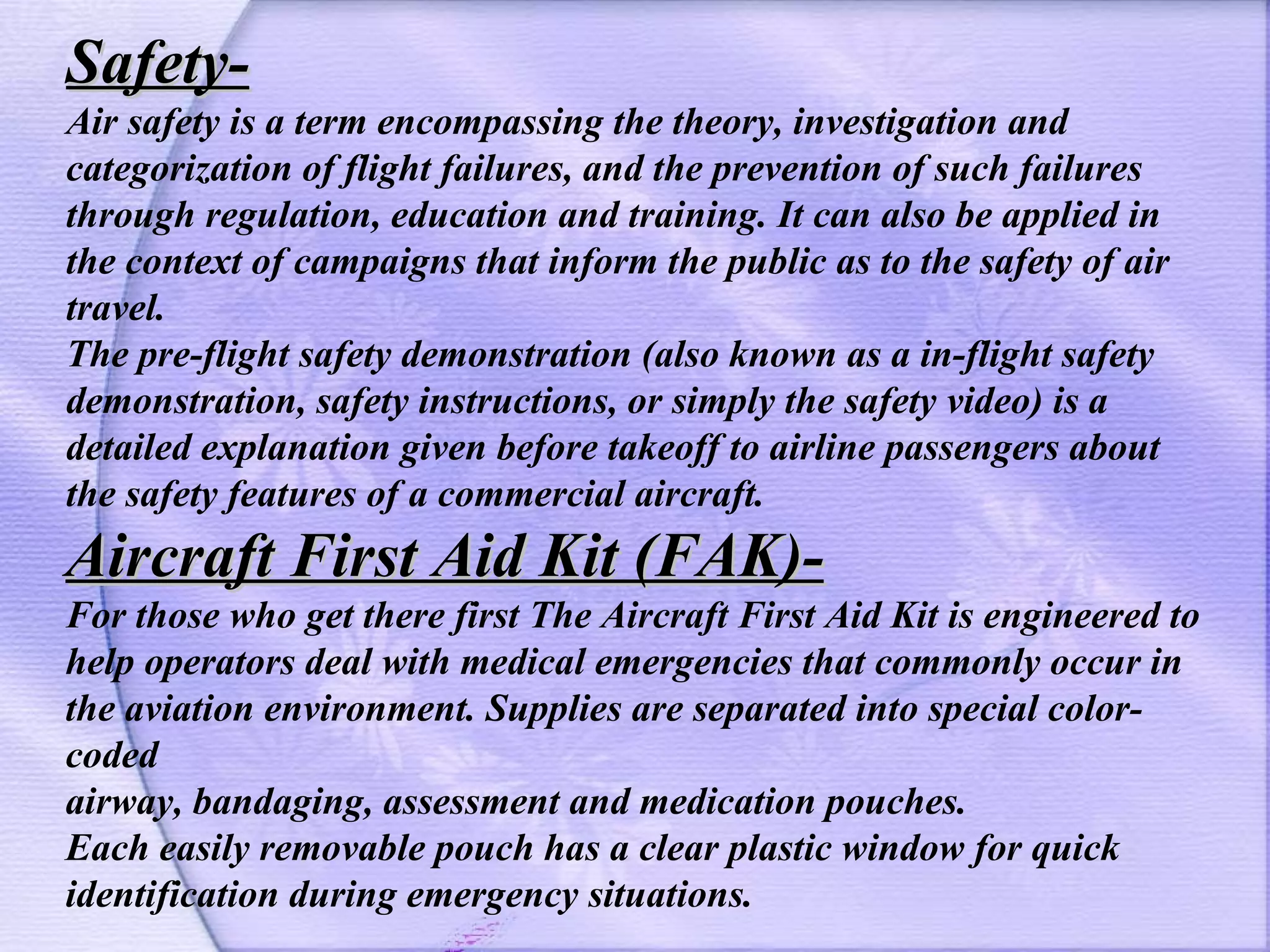 Aviation presentation Cabin Crew | PPT