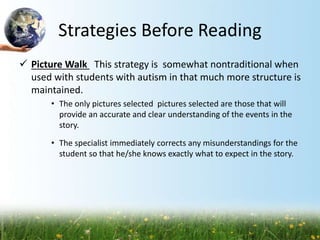 Presentation on Reading Strategies for Helping Students with Autism | PPTX