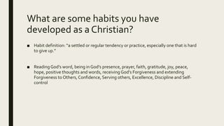 Godly Habits | PPTX