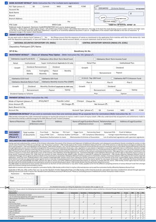 Edelweiss mutual fund common application form with kim | PDF
