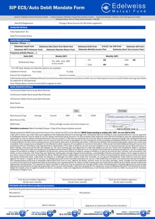 Edelweiss mutual fund common application form with kim | PDF