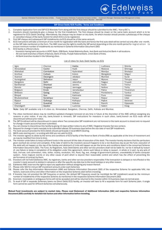 Edelweiss mutual fund common application form with kim | PDF