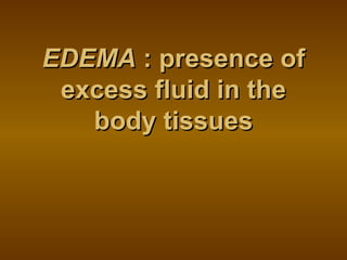 Edema | PPT