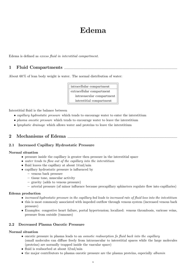 Edema | PDF