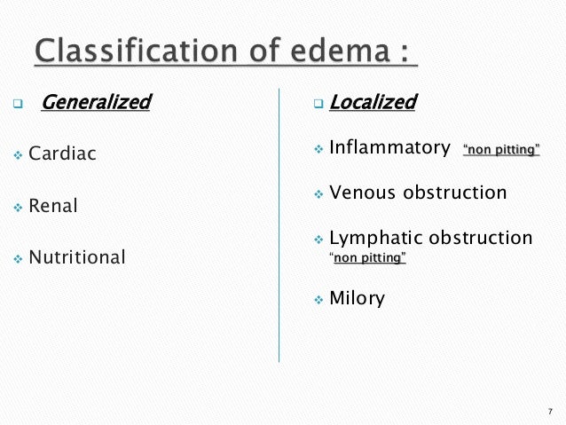 Generalized Edema