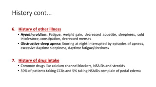 Approach to Pedal Edema (for undergraduates) | PPTX