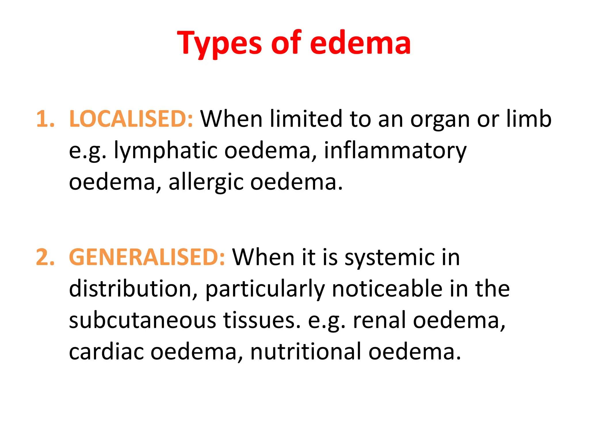 EDEMA, oedema, mechanism of edema, types | PPTX | Chemistry | Science