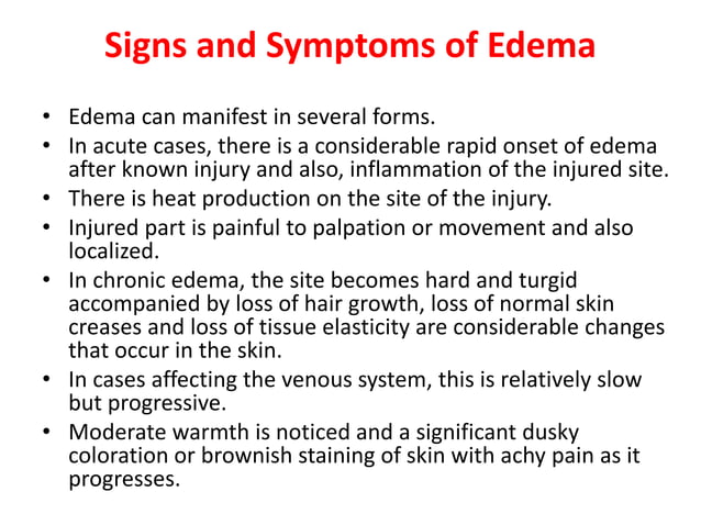 EDEMA, oedema, mechanism of edema, types | PPTX | Chemistry | Science
