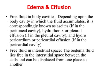 EDEMA, oedema, mechanism of edema, types | PPTX