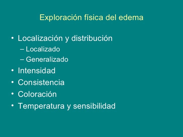 Edema .Diagnostico diferencial