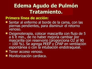 Signos Y Sintomas De Edema Pulmonar