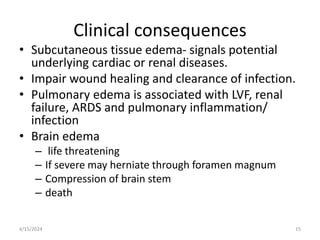 edema and shock Definition, pathogenesis and morphology | PPTX