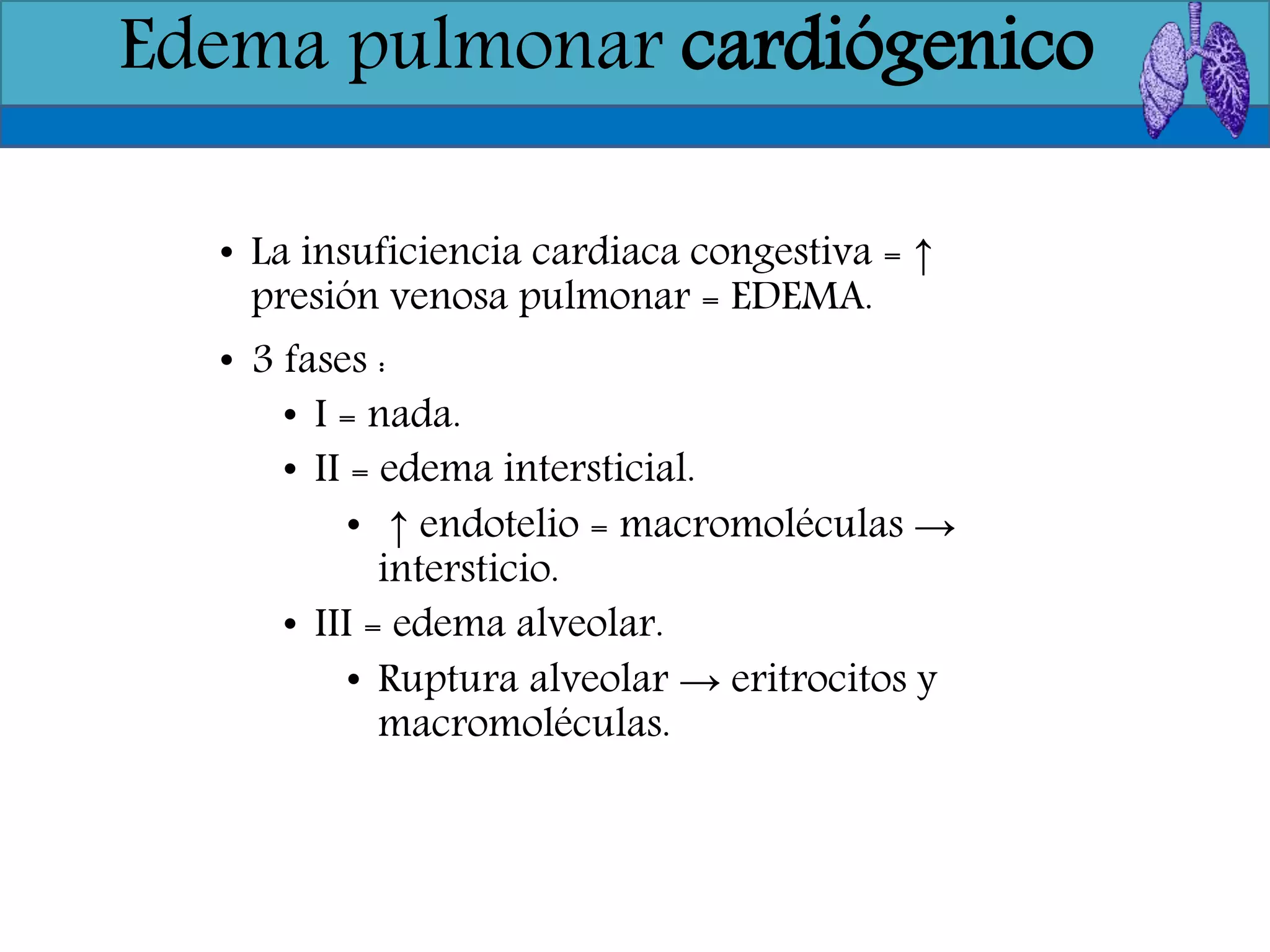 Edema pulmonar agudo y cor pulmonar crónico | PPTX | Lung and ...