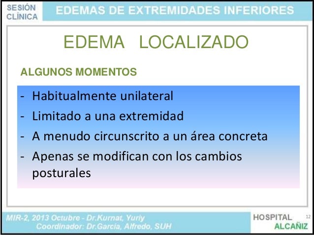 Edemas de extremidades inferiores