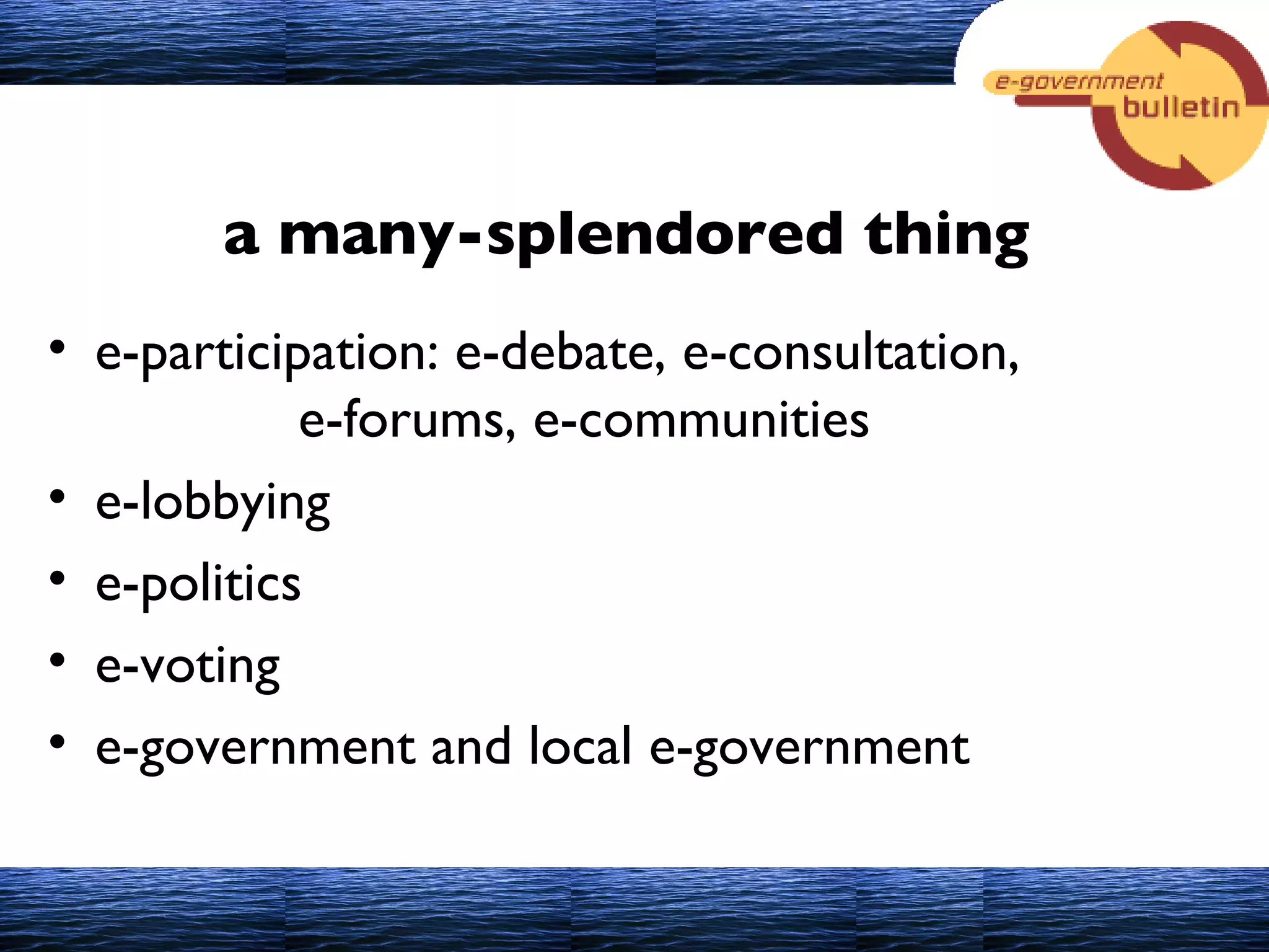 E-democracy overview | PPT