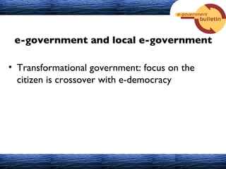 E-democracy overview | PPT