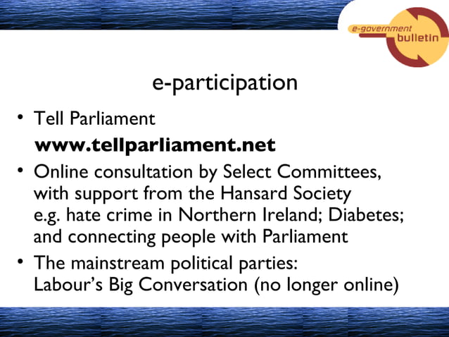 E-democracy overview | PPT