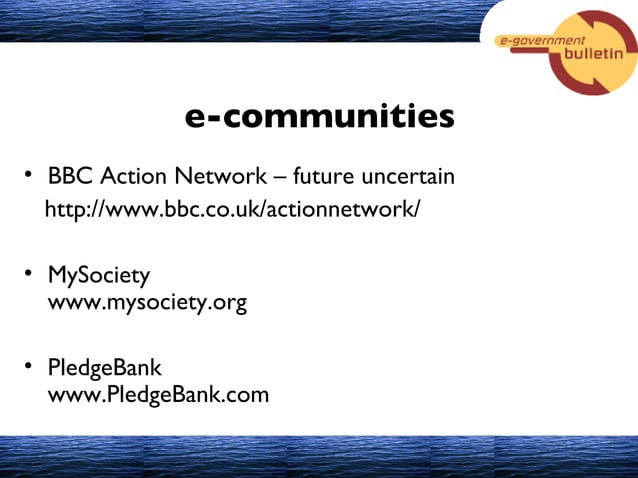 E-democracy overview | PPT