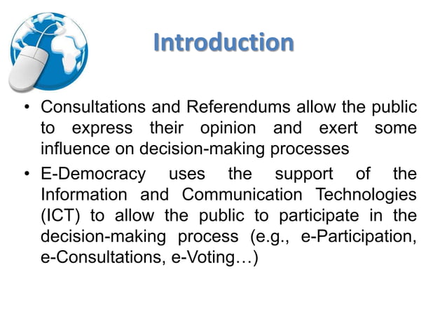 E democracy ppt | PPTX