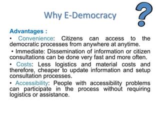 E democracy ppt | PPTX