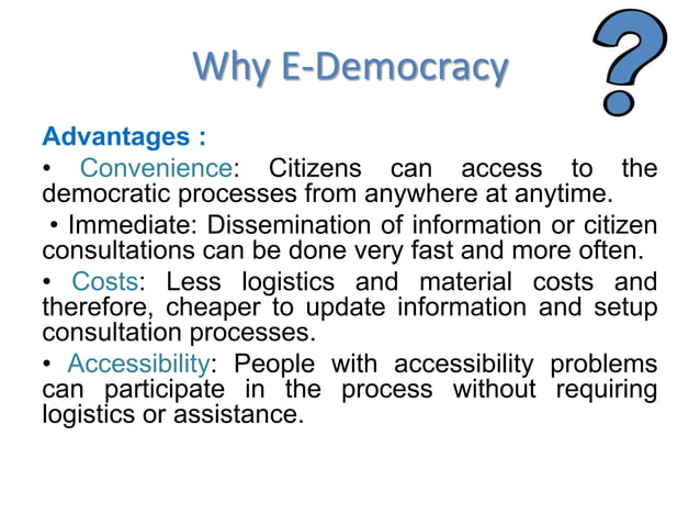 E democracy ppt | PPTX
