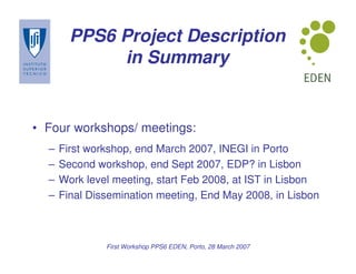 Eden Pps6 6 Project Summary Reifernandes | PPT
