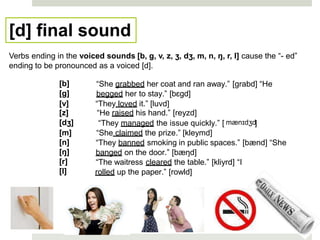 ED Endings in English Language first part | PPT