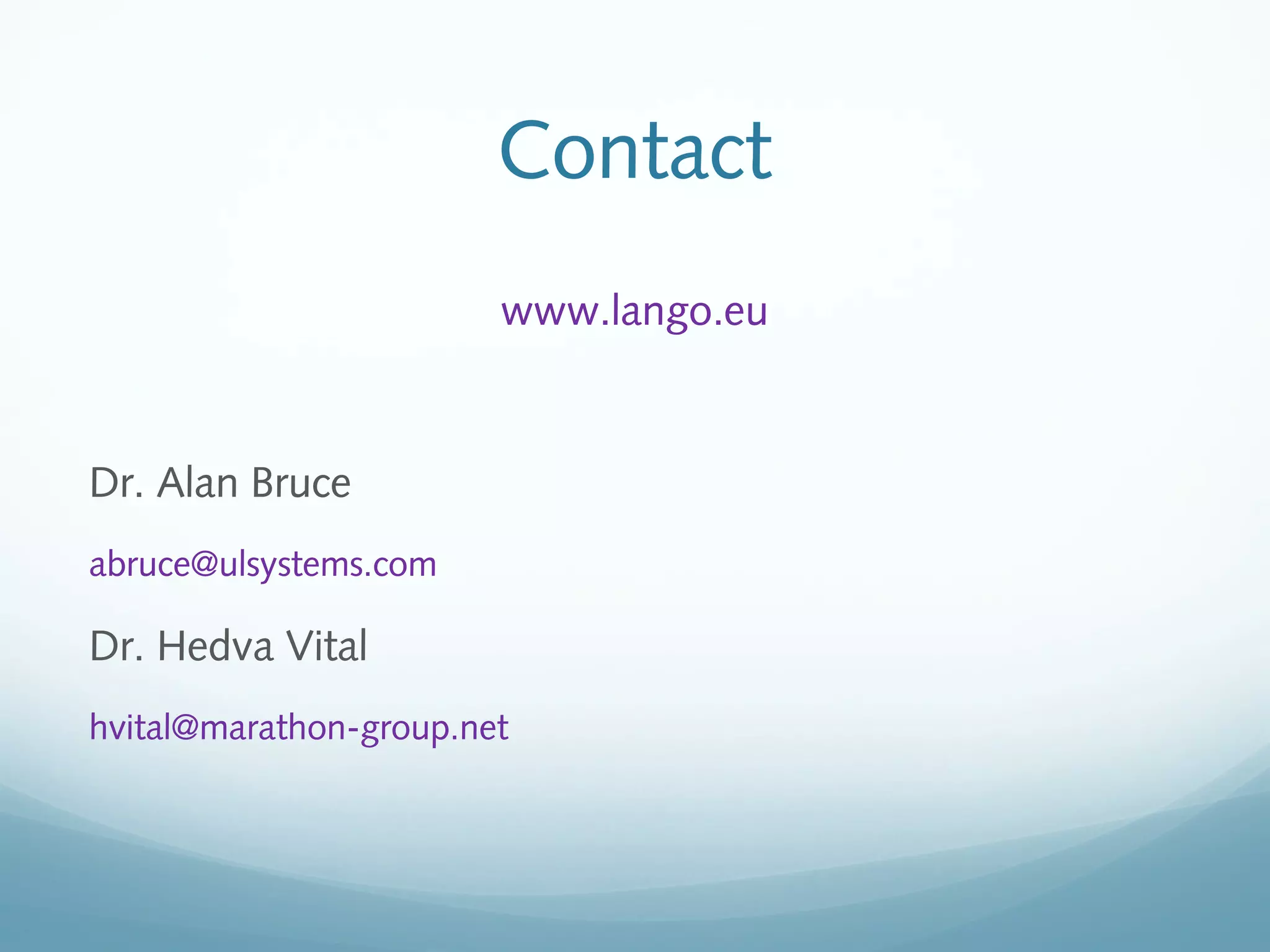 LANGO - mobile language learning project (EDEN Conference, Oslo, June ...