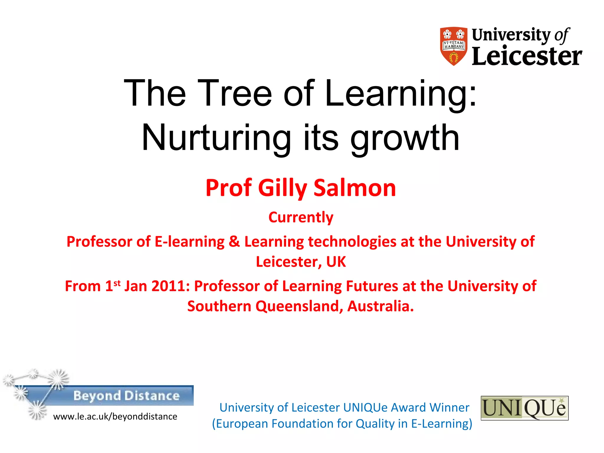 The Tree of Learning: Nurturing its Growth | PPT