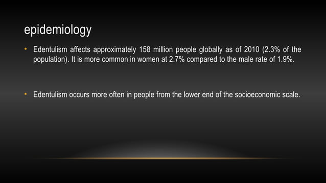 Edentulism | PPT