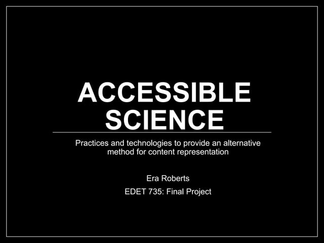 Accessible Science | PPT