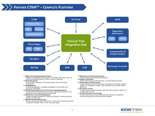 CDISC Edetek Panther CTMP introduction | PPTX